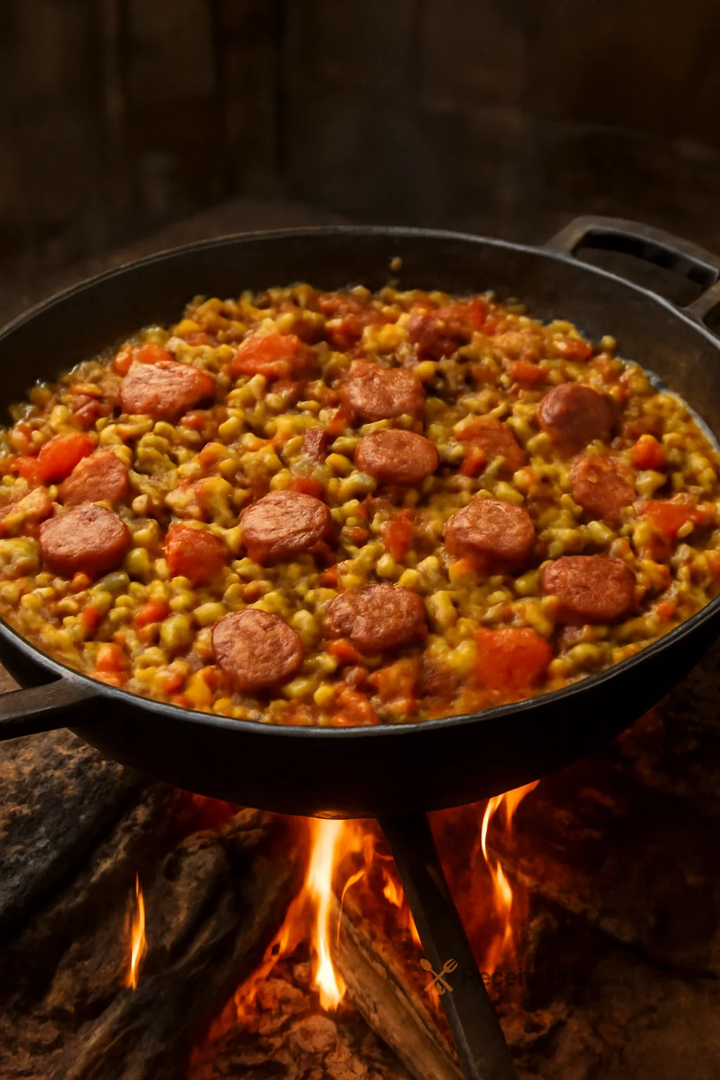 Brazilian Paella with Sausage and Beans | ReceitaHub